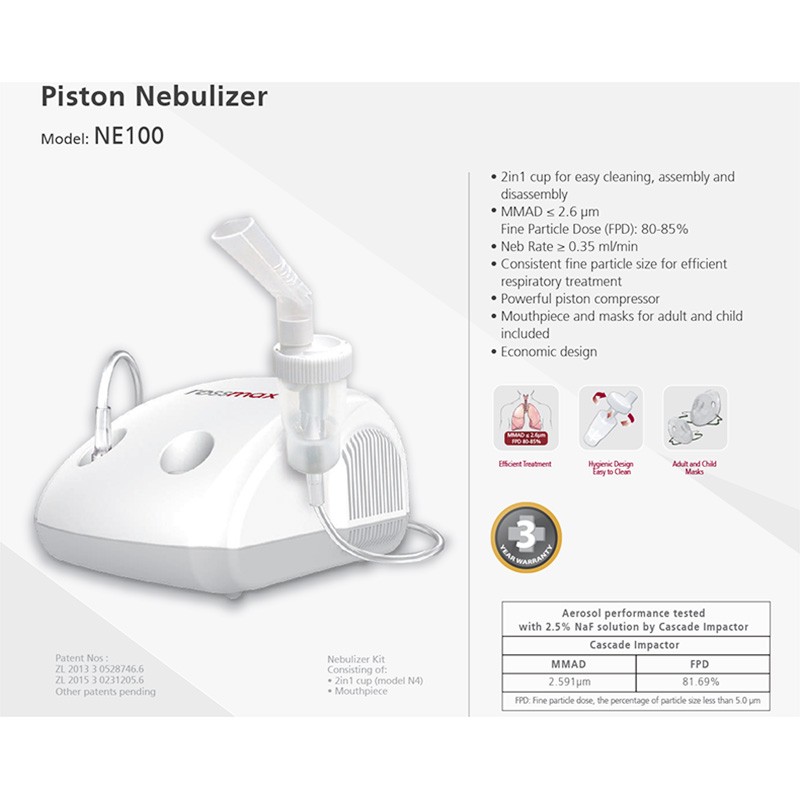 ROSSMAX NE100 Piston Nebulizer | Biomedica Tunisia